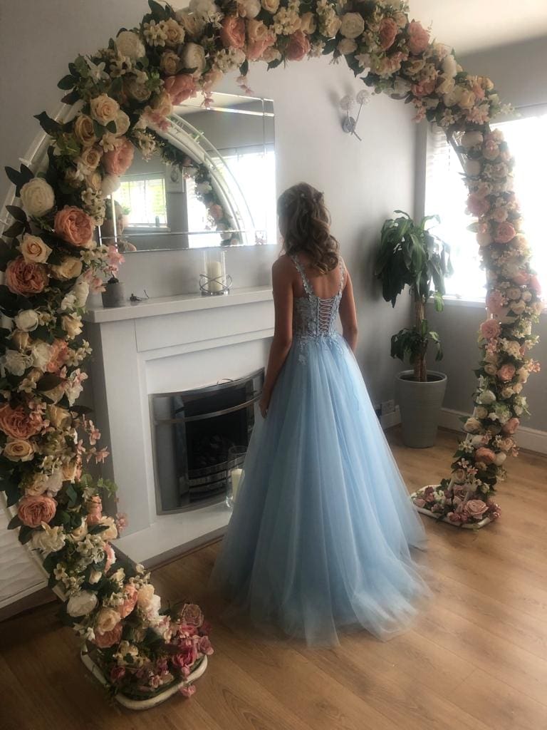 Baby Blue Princess Prom Dress - Prom UK Reloved